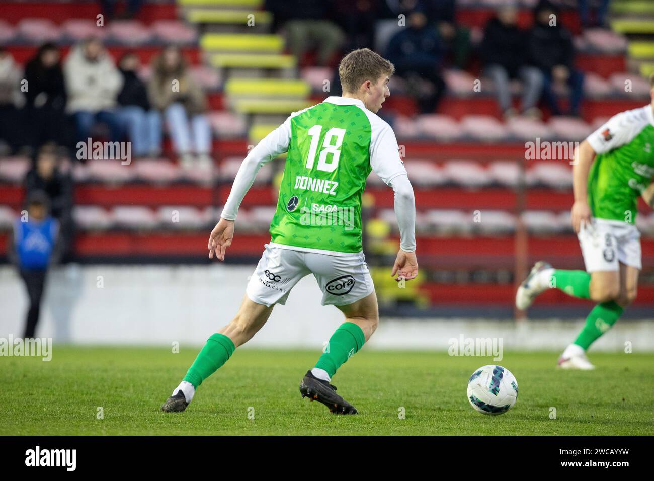 Seraing, Belgium. 14th Jan, 2024. pictured during a soccer game between ...