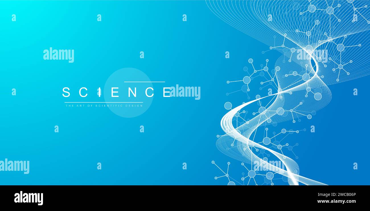 Molecular abstract structure background. Scientific vector illustration ...