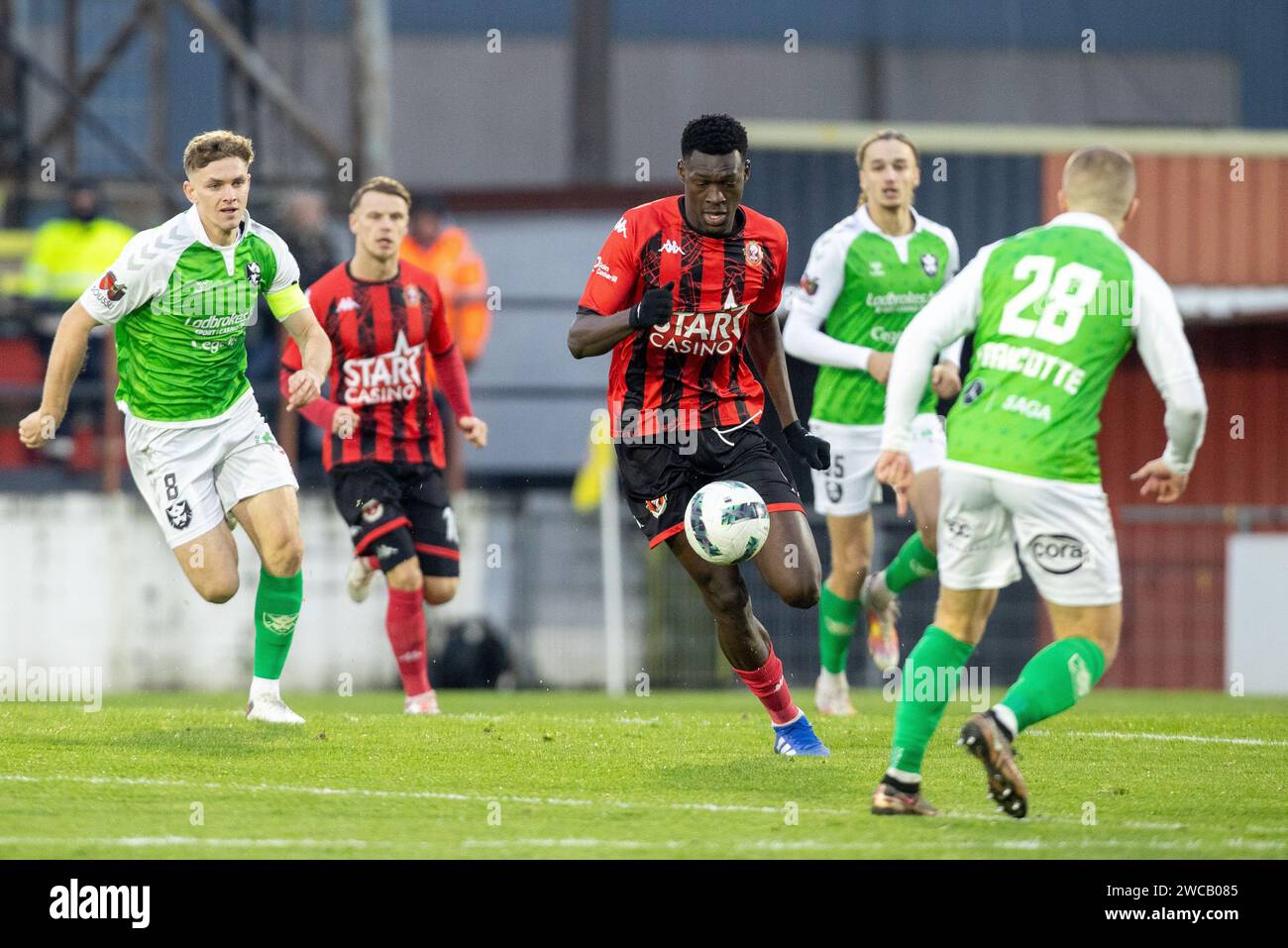 FALL PAPE Moussa forward of RFC Seraing(9) pictured during a soccer ...