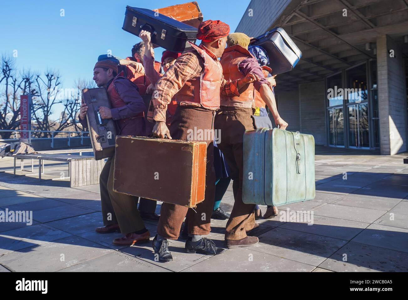 London, UK. 15 January 2024. .The cast of the physical theatre company ...