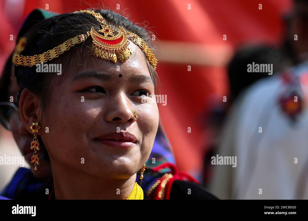 Kathmandu, Bagmati, Nepal. 15th Jan, 2024. A woman from Magar community ...