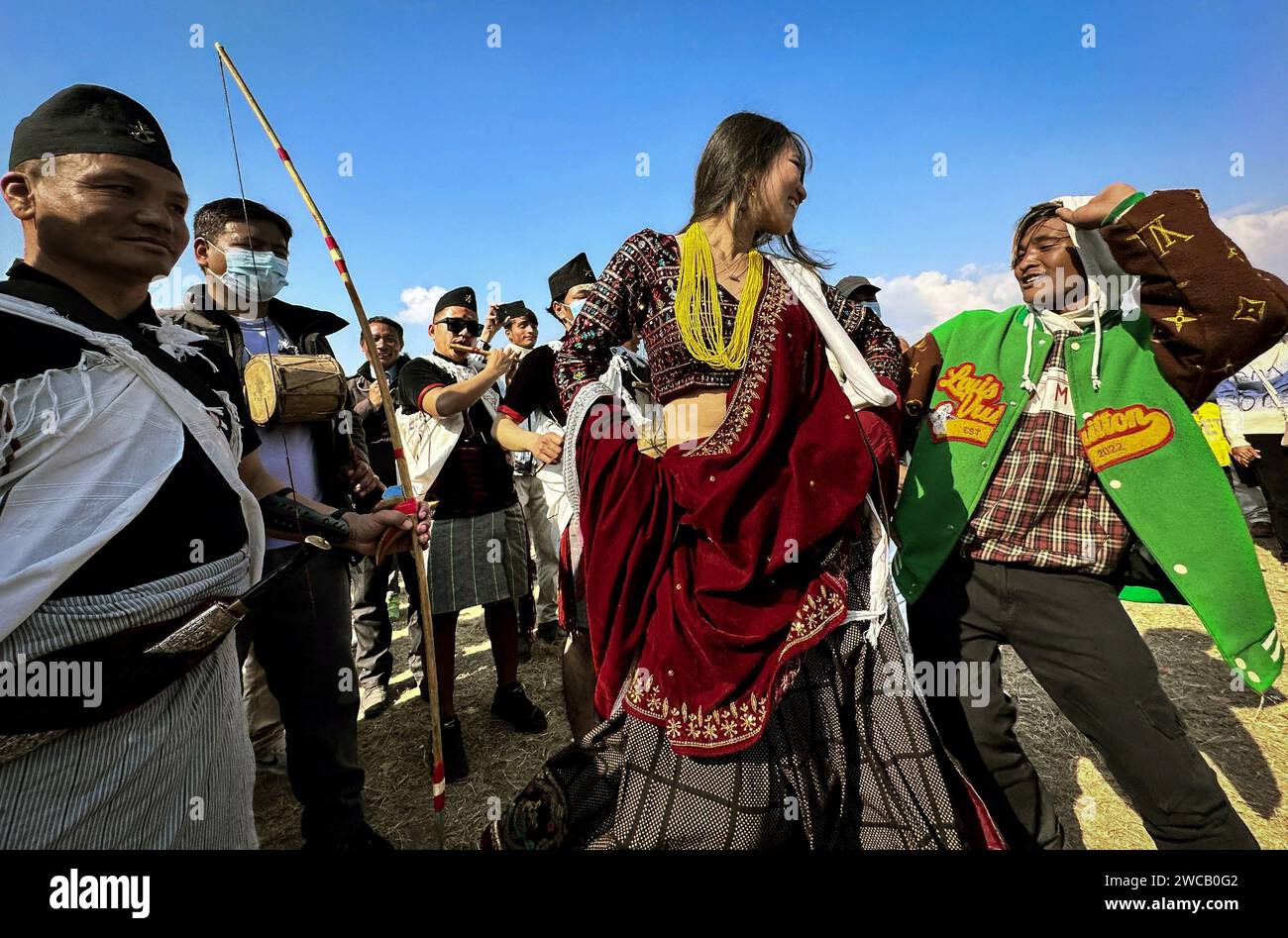 Kathmandu, Bagmati, Nepal. 15th Jan, 2024. People from Magar community ...
