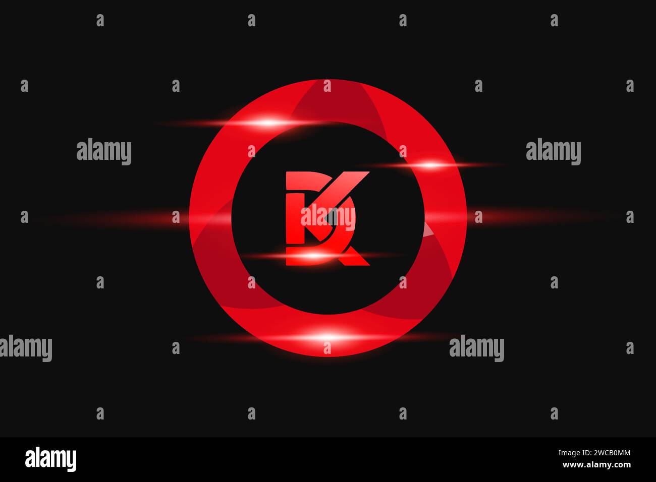 DK Red logo Design. Vector logo design for business Stock Vector Image ...