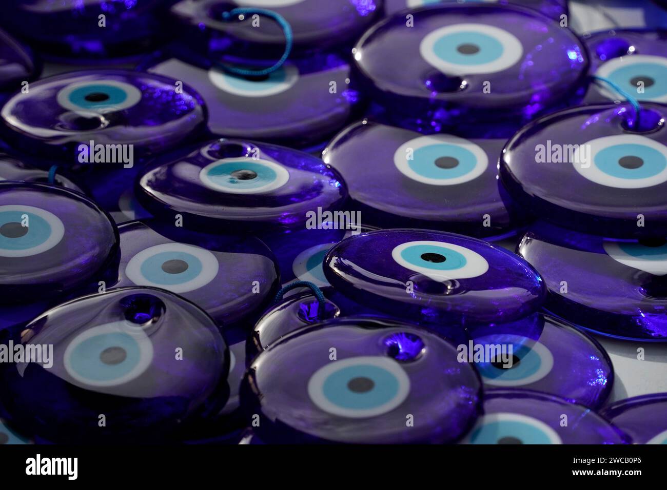 Many Nazar Big evil eye amulet bead in istanbul bazar Stock Photo - Alamy