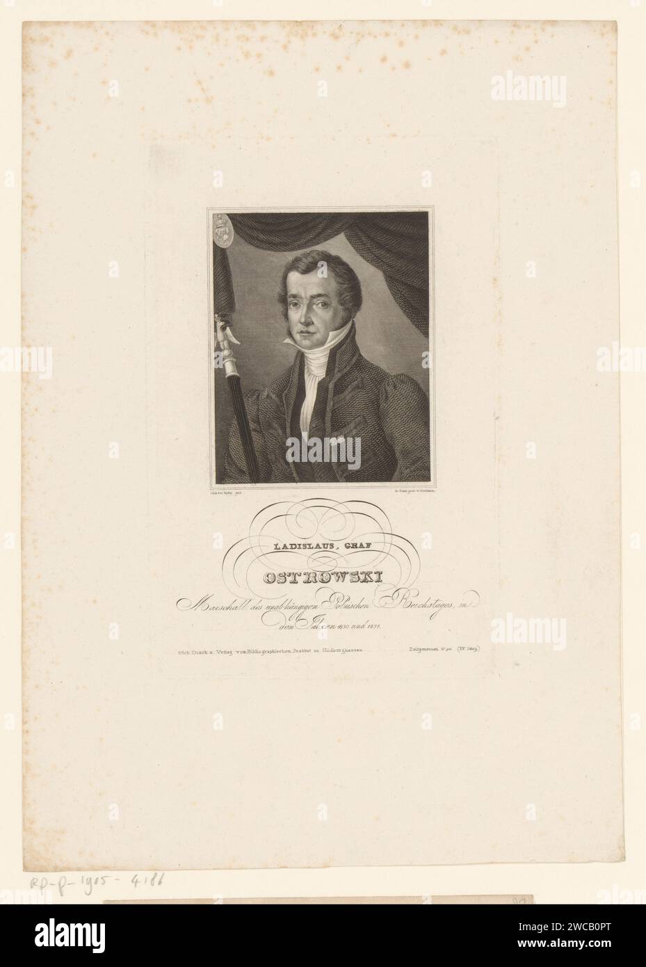PortraT van Ladislaus Ostrowski, Johann Georg Nordheim, 1829 - c. 1840 ...