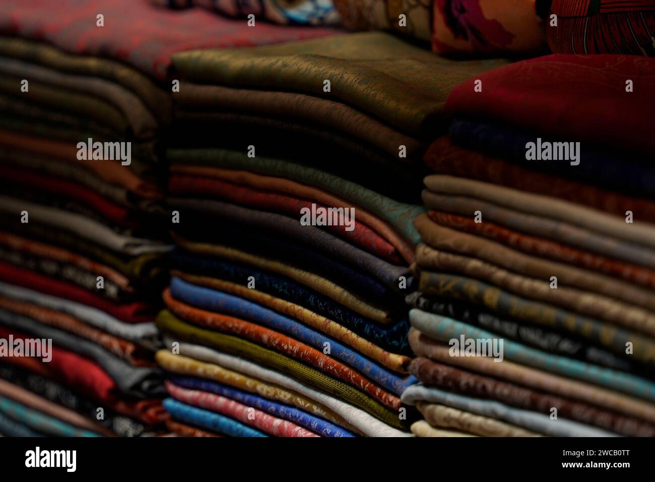 The birsa silk fabric at istanbul bazar showcasing the rich and ...