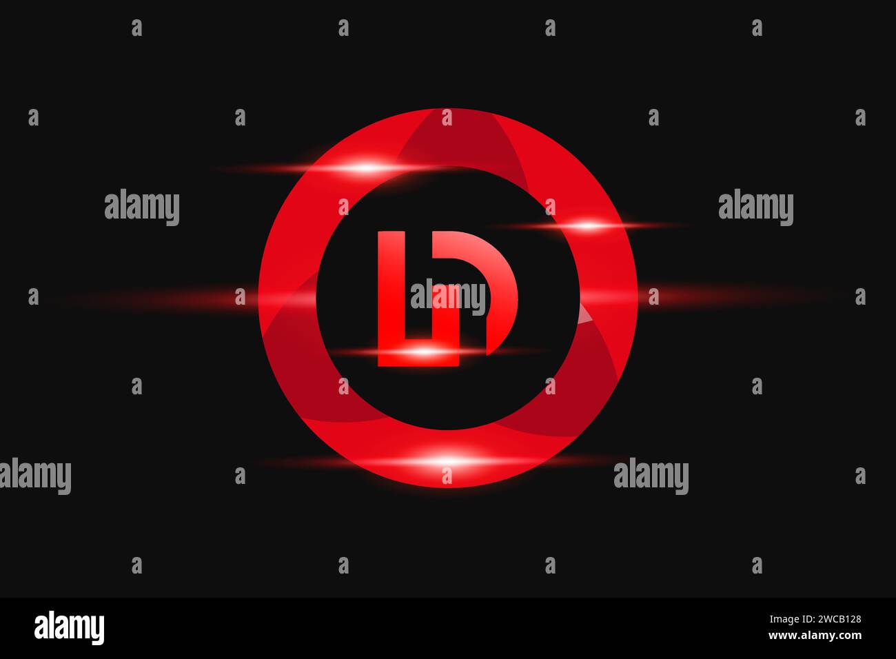 DL Red logo Design. Vector logo design for business Stock Vector Image ...