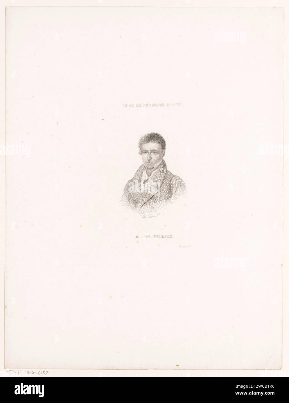 Portret van Jean-Baptiste de Villèle, Adolphe Torlet, 1843 print print ...