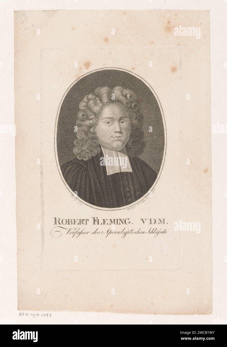 Portrait van Robert Fleming, Johann Gottlieb Boettger, After Terry ...