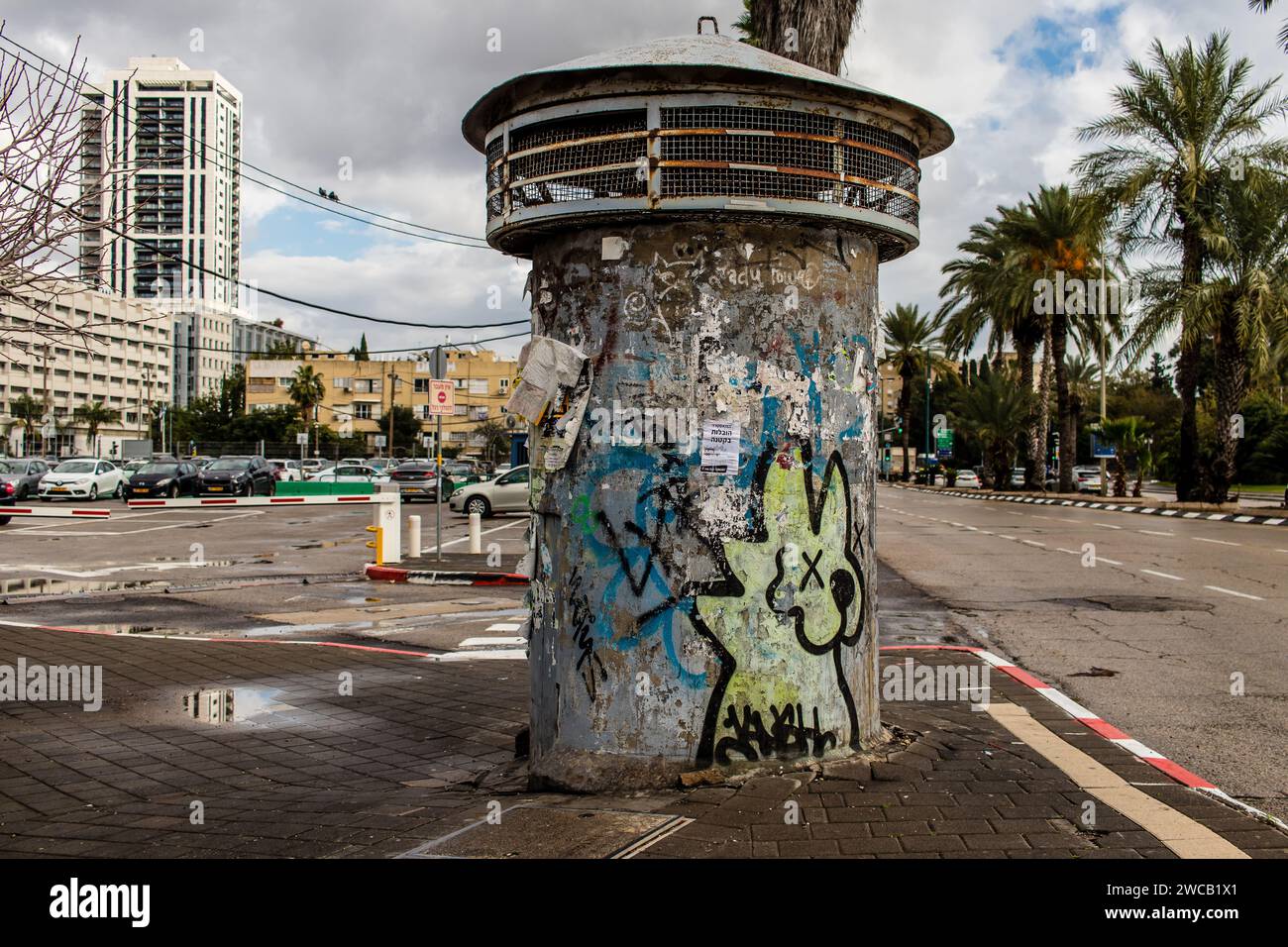 Tel Aviv, Israel – January 14, 2024 Cityscape of Tel Aviv, iconic city ...