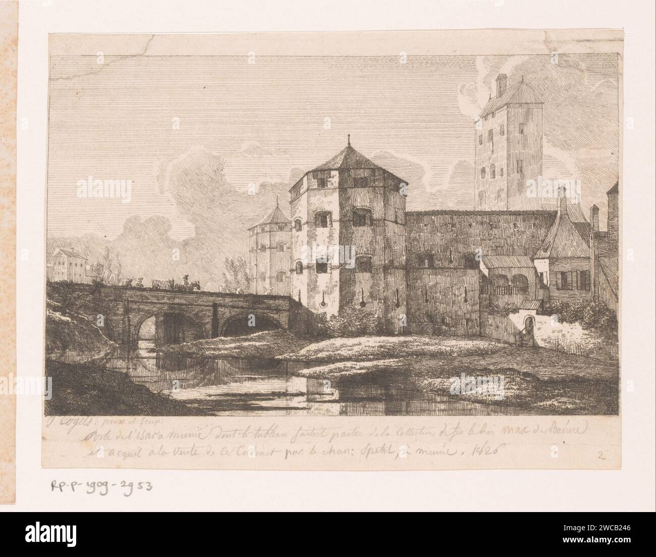 View of the Isartor Poort in Munich, Joseph Charles Cogels, 1795 - 1831 ...