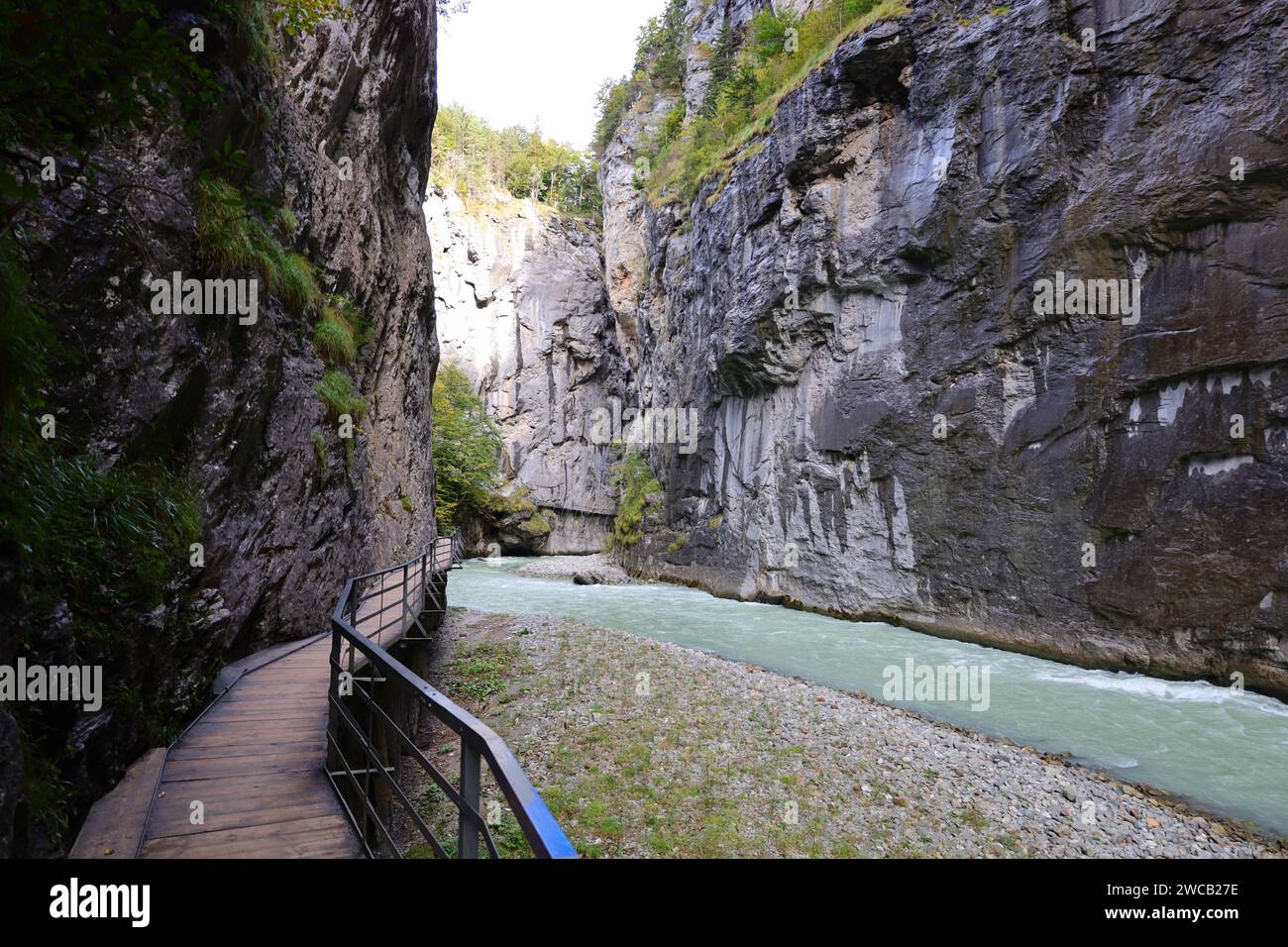 The Aare Gorge is a section of the river Aare tnear the town of ...