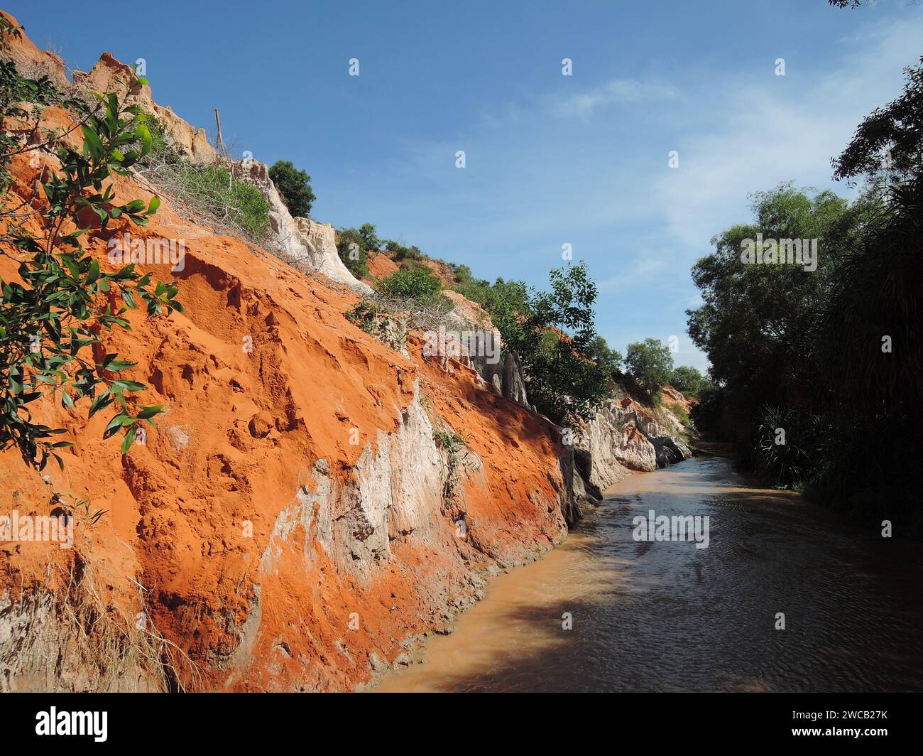 Fairy Stream Canyon,The muddy waters of the Fairy River(Suoi Tien ...
