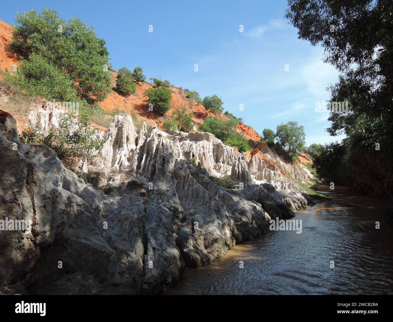 Fairy Stream Canyon,The muddy waters of the Fairy River(Suoi Tien ...