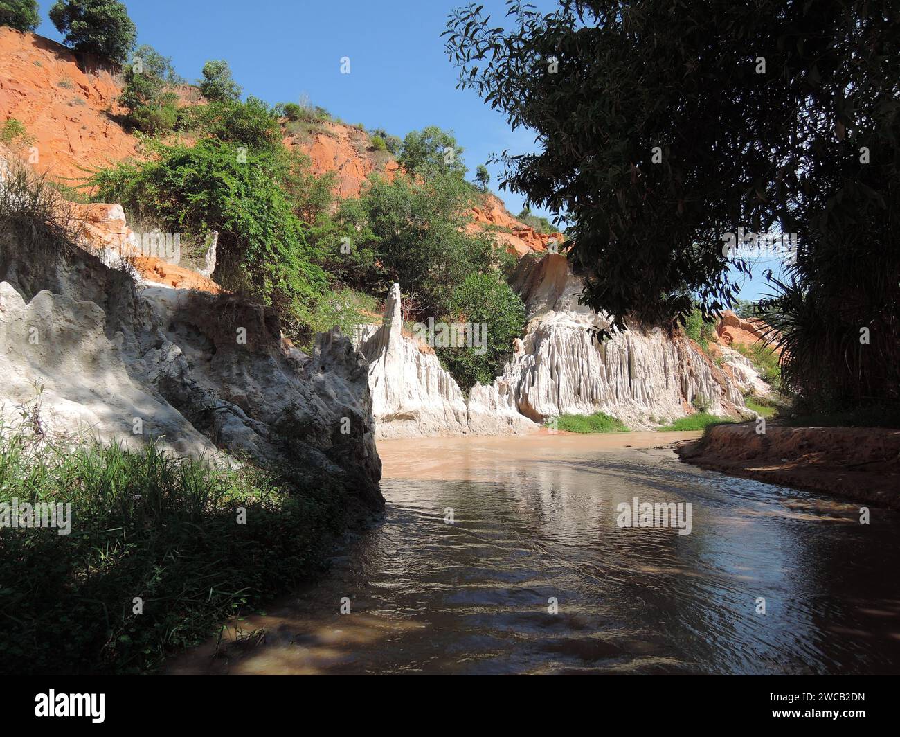 Fairy Stream Canyon,The muddy waters of the Fairy River(Suoi Tien ...