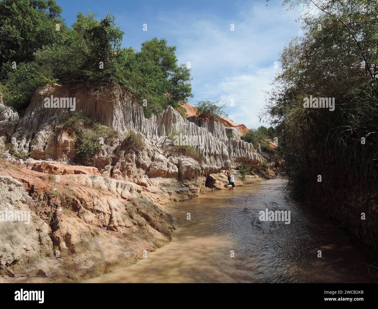 Fairy Stream Canyon,The muddy waters of the Fairy River(Suoi Tien ...