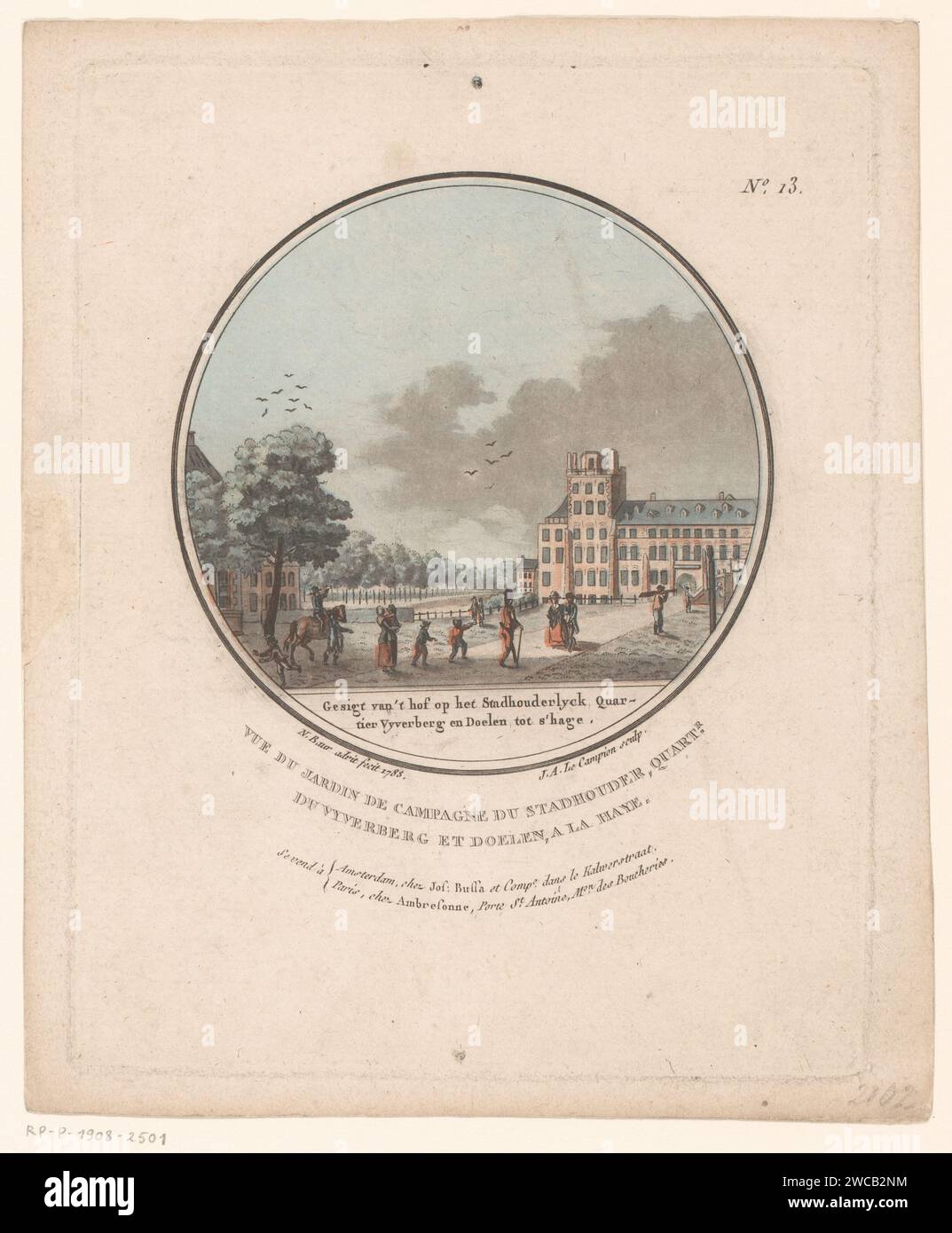 Buitenhof with a view of the Stadholder Quarter in The Hague, Joseph ...
