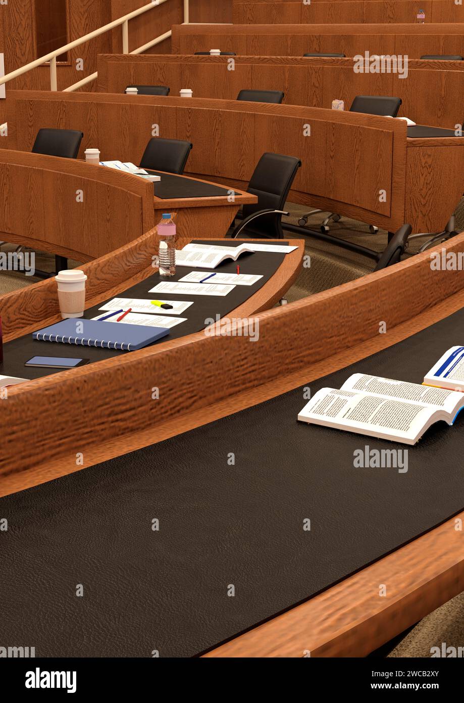 3D rendering of a college classroom interior Stock Photo - Alamy