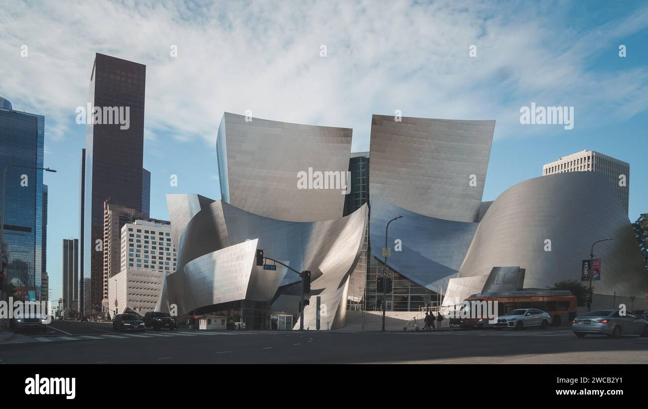 Los Angeles Philharmonic with skyscrapers in the background Stock Photo ...