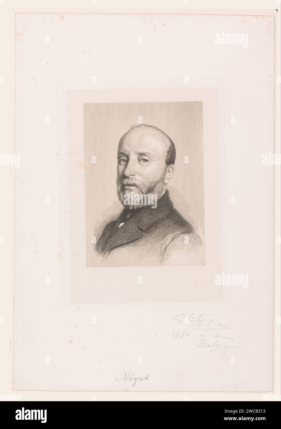 Portrait of an unknown man named Négret, Auguste Danse, 1880 print ...
