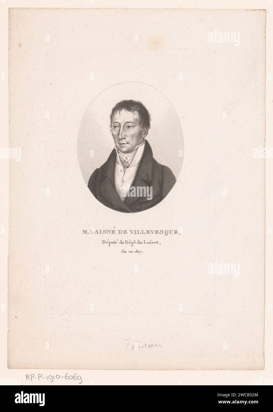 Portret van Gabriel -Jacques Laisné de Villévêque, Ambroise Tardieu ...