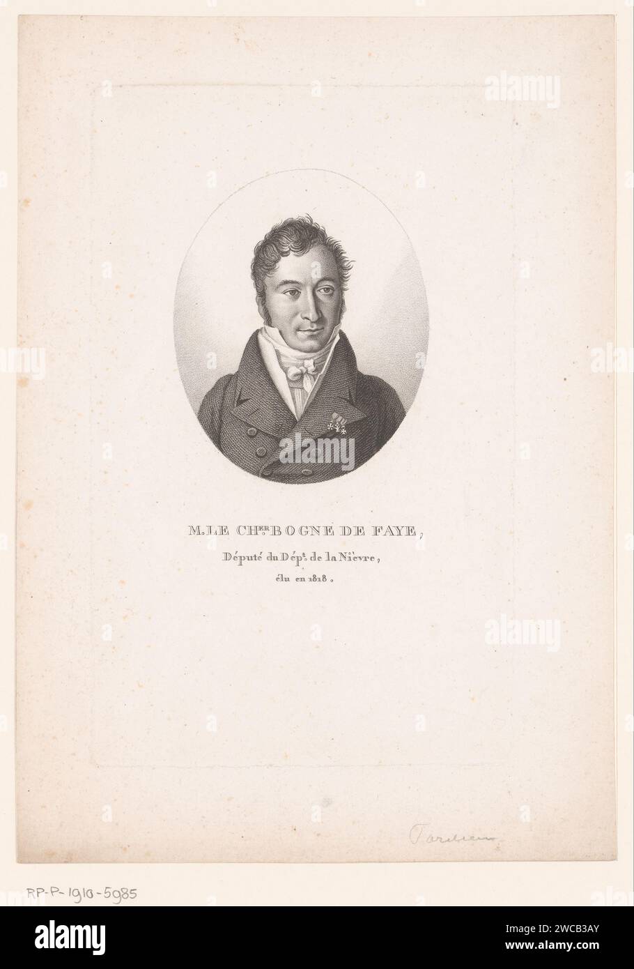 Portret van Pierre-François-Jean Bogne de Faye, Ambroise Tardieu, 1820 ...