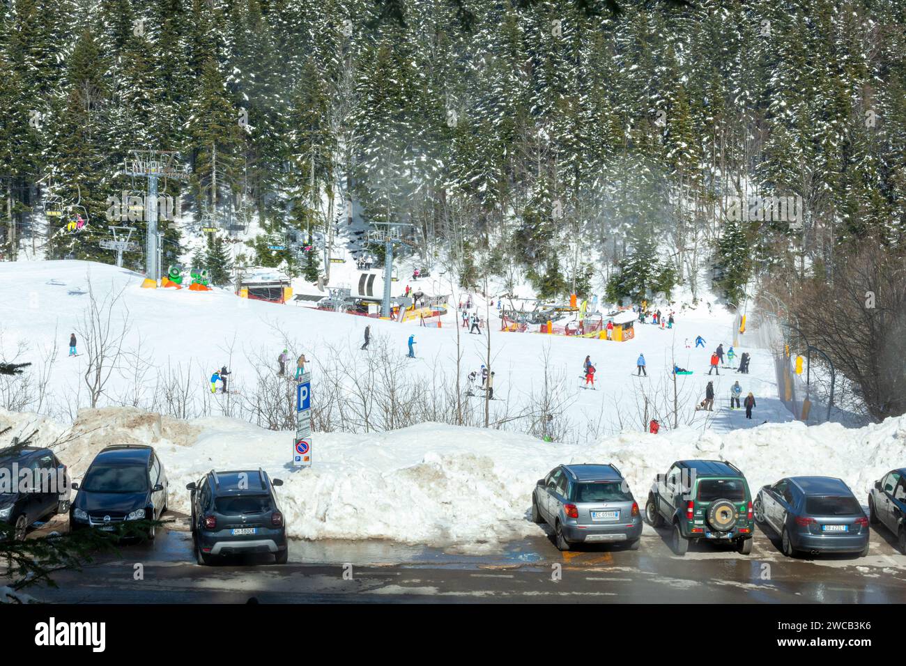 Abetone, Italy - December 19, 2023: famous mountain location in Tuscany ...