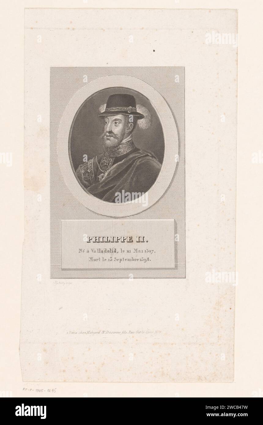 Portrait of Philip II of Spain, Alphonse Boilly, 1816 - 1831 print ...