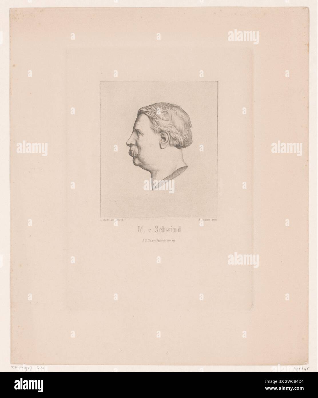 Portraitbuste van Moritz von Schwind, Julius Caesar Men, after Ernst ...