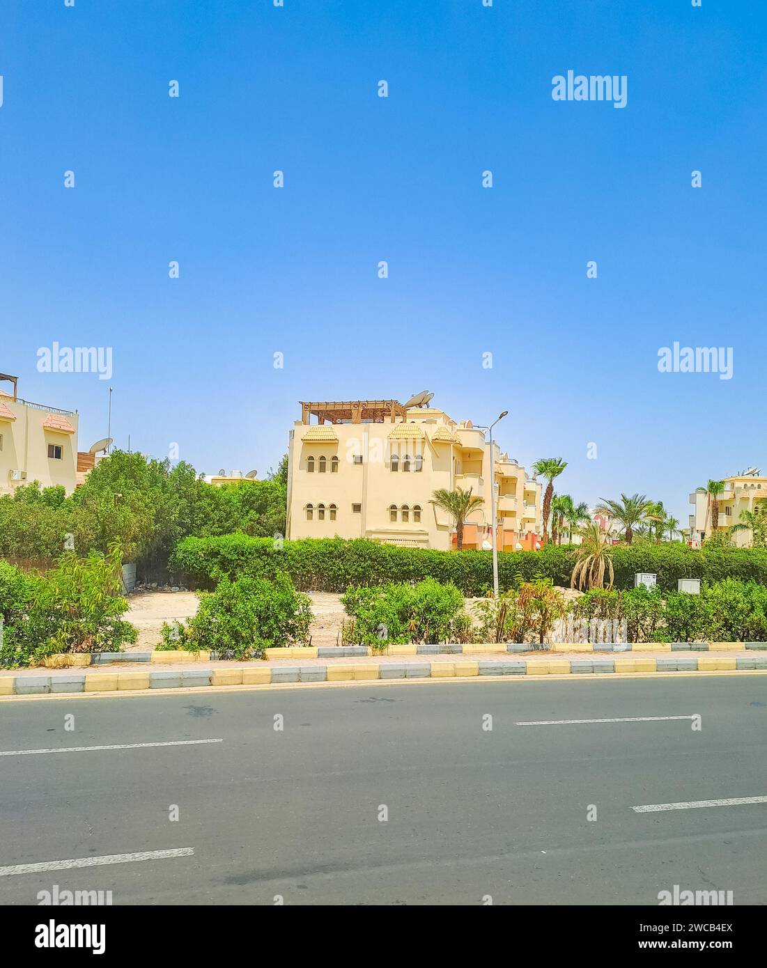Traditional architecture of Hurghada in Egypt. Simplicity in detail ...