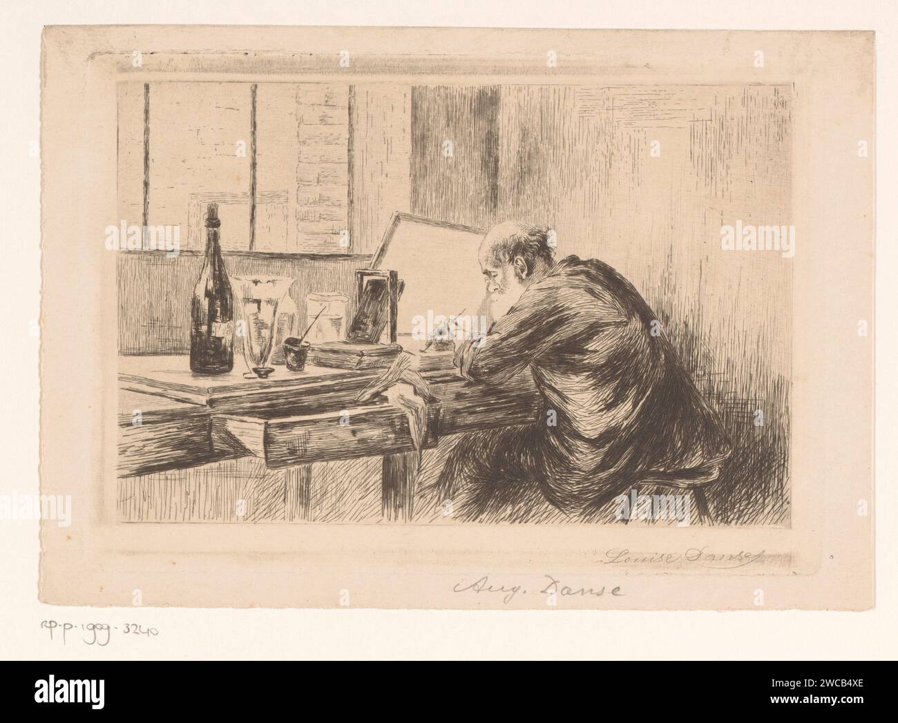 Auguste Danse etching, Louise Danse, 1877 - 1909 print paper etching ...