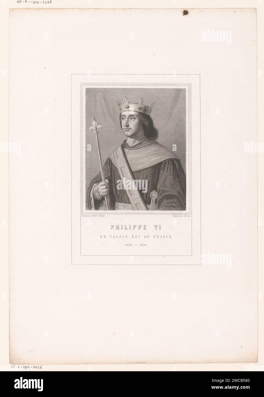 Portrait of Karel IV, King of France and Navarra, Emile Giroux, After ...