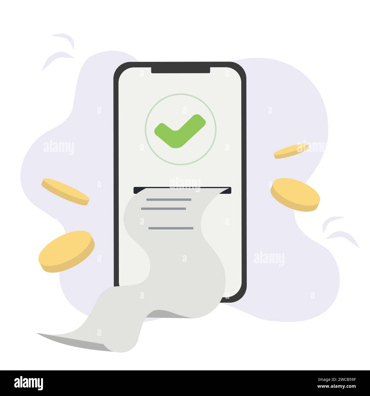 Payment purchase approval, online payment concept. Online security ...