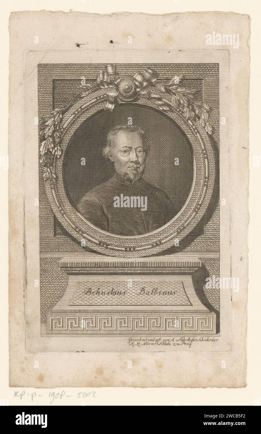 Portret Van Boleslaw Balbinus, Andreas Niederhofer, 1774 - print Prague ...