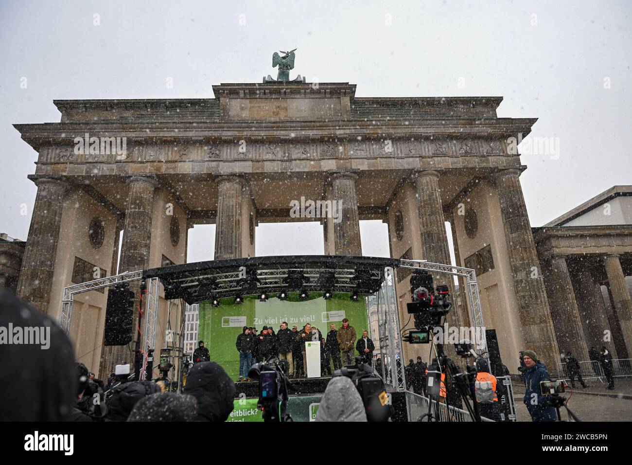 Berlin, Deutschland 15. Januar 2024: Bauernproteste in Berlin - Januar ...