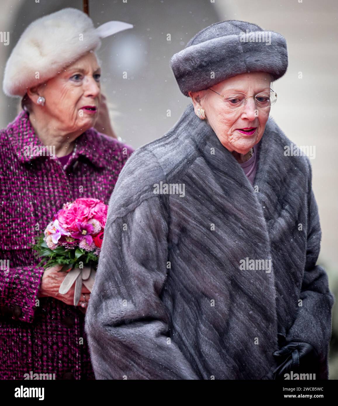 Copenhagen, Denmark. 15th Jan, 2024. King Frederik X, Queen Mary, Crown ...