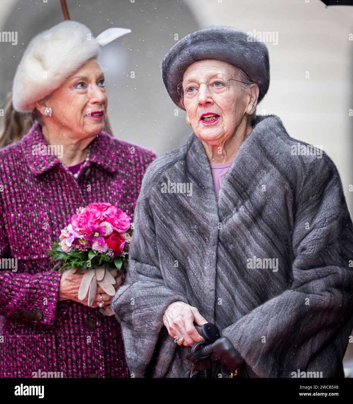 Copenhagen, Denmark. 15th Jan, 2024. King Frederik X, Queen Mary, Crown ...