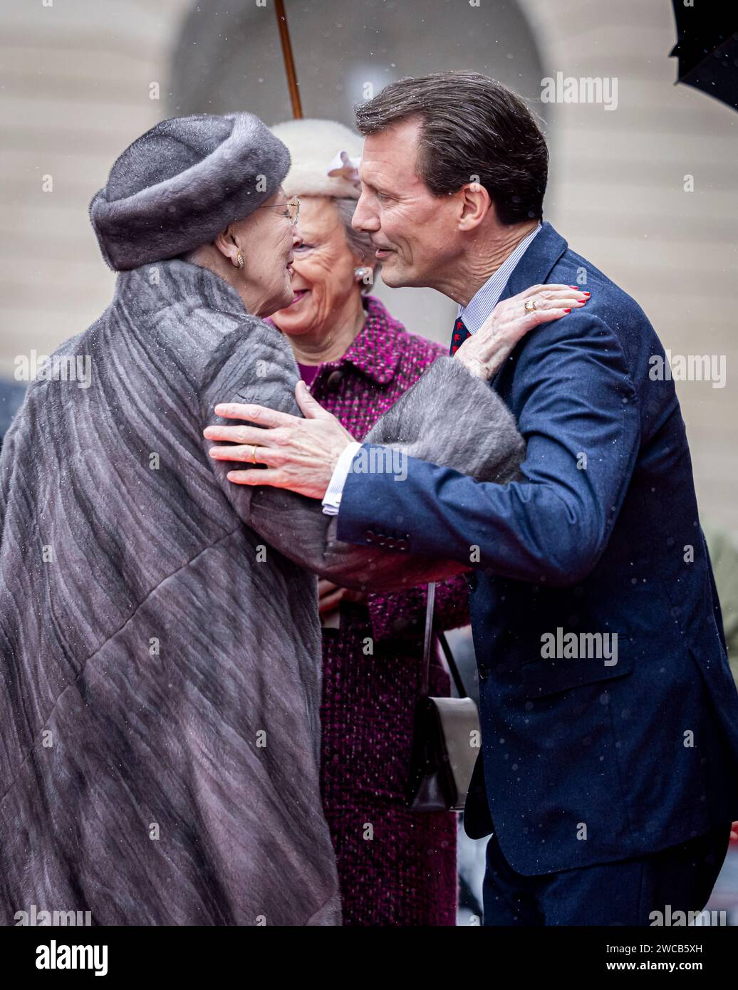 Copenhagen, Denmark. 15th Jan, 2024. King Frederik X, Queen Mary, Crown ...