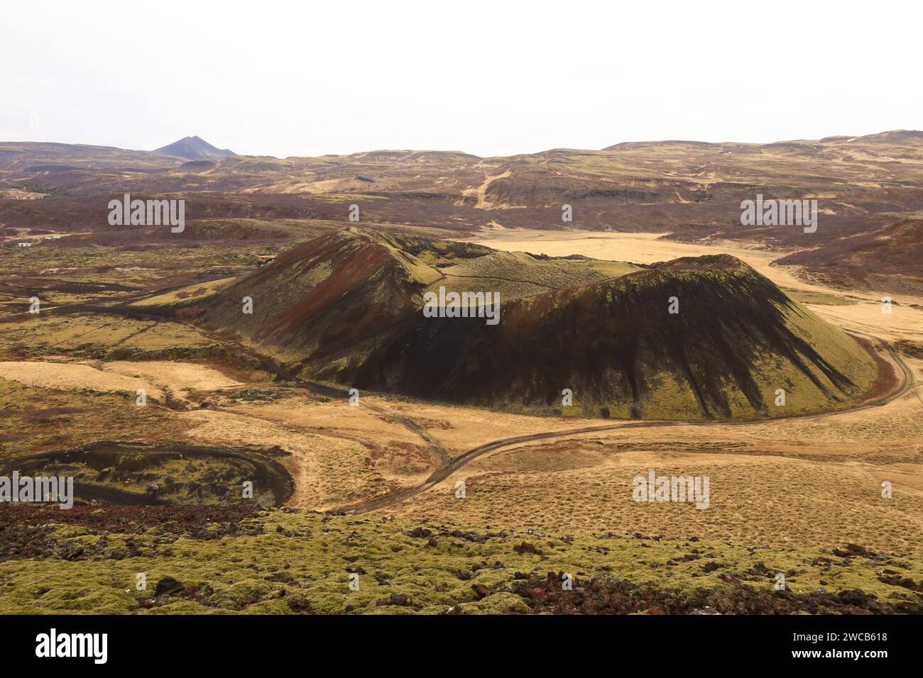 The crater of Grábrók, Grabrokargigar, is a protected natural area ...