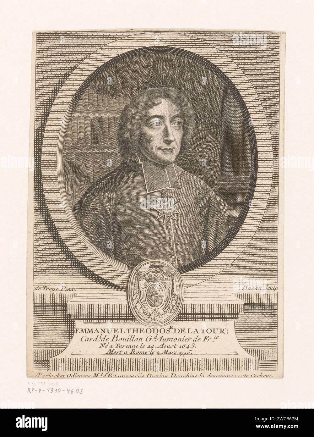 Portret van Emmanuel-Théodose de la Tour d'Auvergne, Pierre François ...