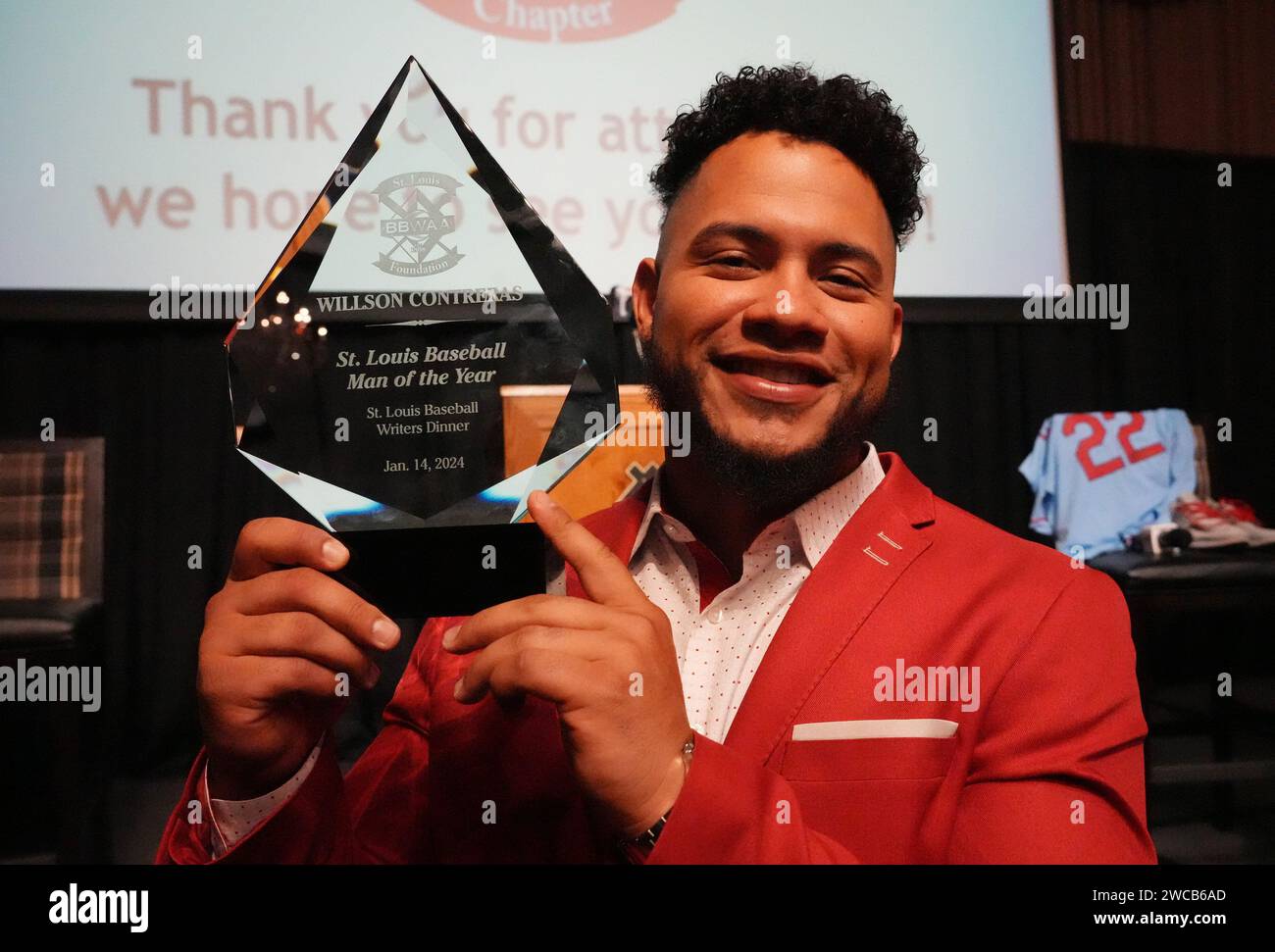 St. Louis, United States. 19th Jan, 2024. St. Louis Cardinals catcher ...