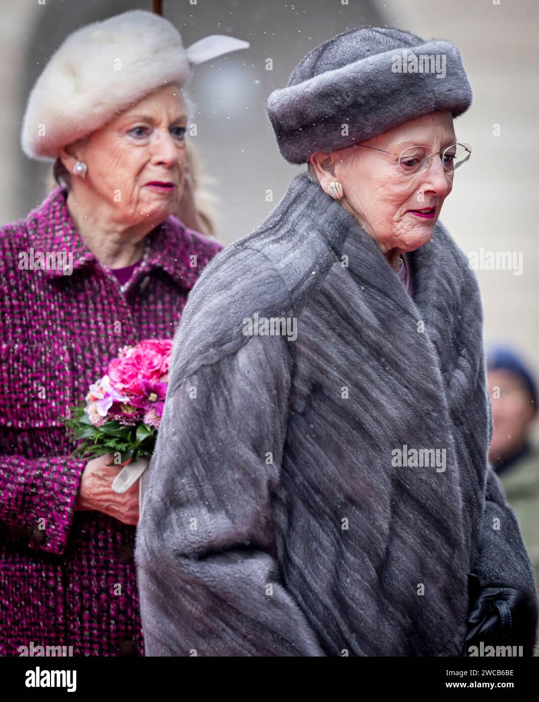 Copenhagen, Denmark. 15th Jan, 2024. King Frederik X, Queen Mary, Crown ...