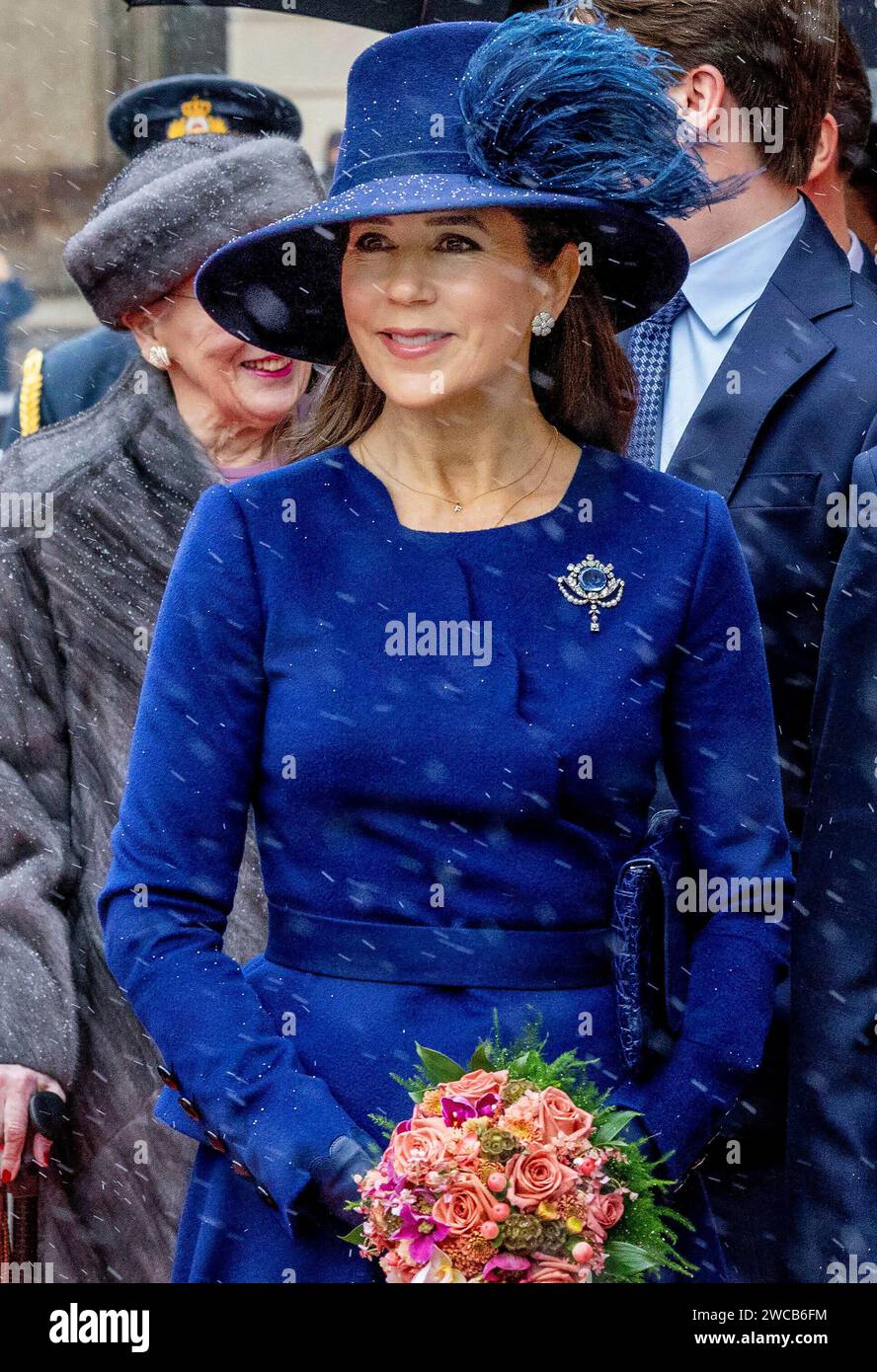 Queen Mary, Queen Margrethe and Crown Prince Christian of Denmark ...