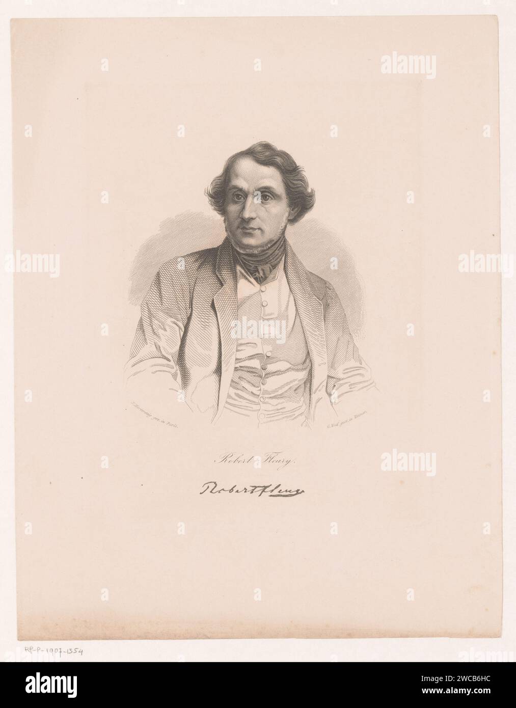 PortraT van Joseph Nicolas Robert -Fleury, Georg Wolf, after Friedrich ...