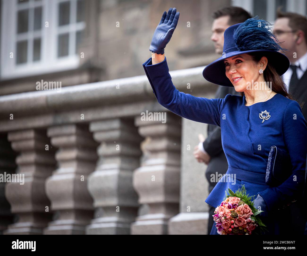 Copenhagen, Denmark. 15th Jan, 2024. King Frederik X, Queen Mary, Crown ...