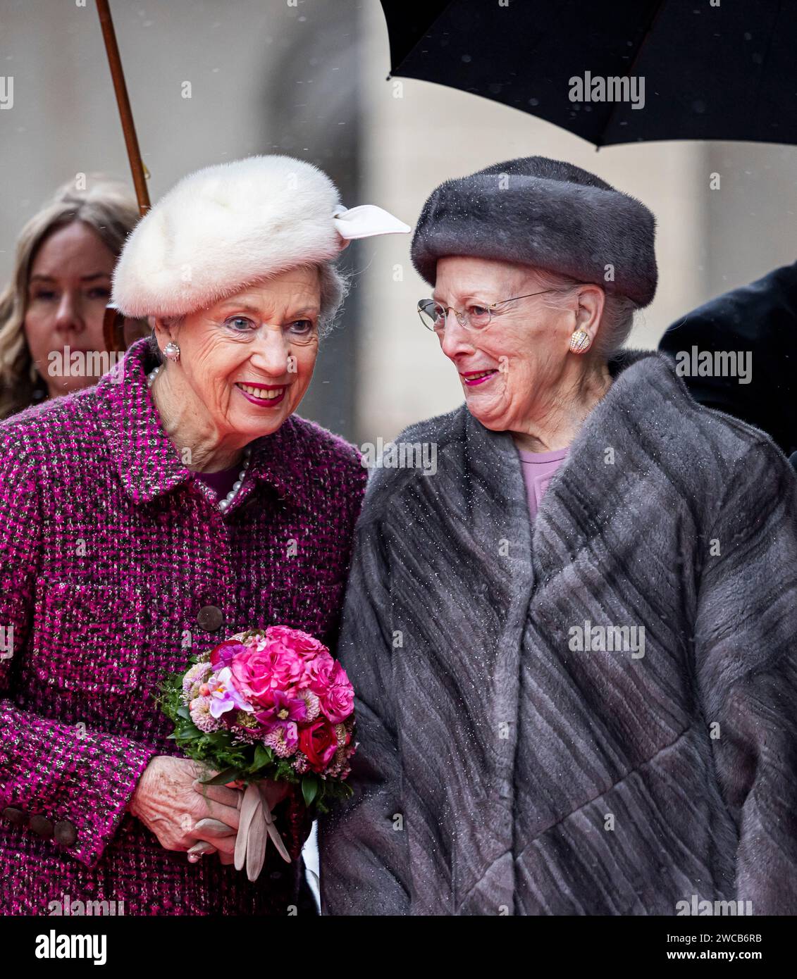 Copenhagen, Denmark. 15th Jan, 2024. King Frederik X, Queen Mary, Crown ...