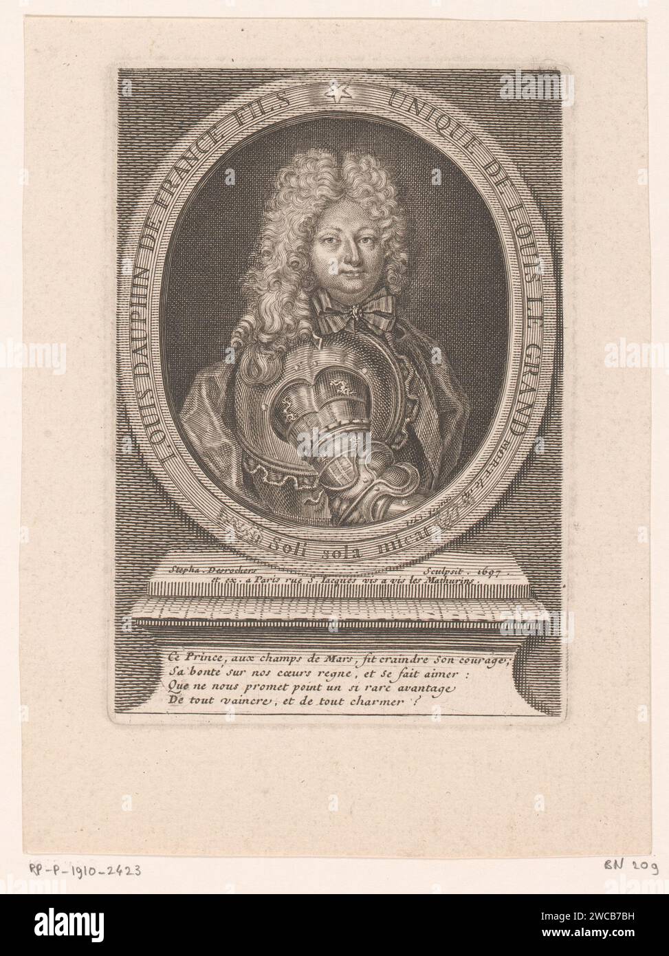Portrait of Lodewijk, Dauphin van France, Etienne Desrochers, 1697 ...