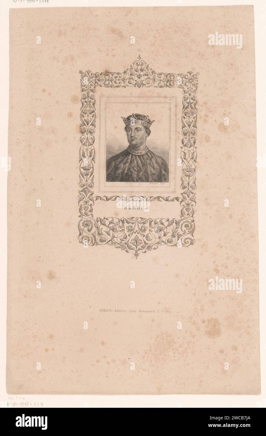 Portrait of Henry II of France in a decorated cartouche, Ferdinand ...