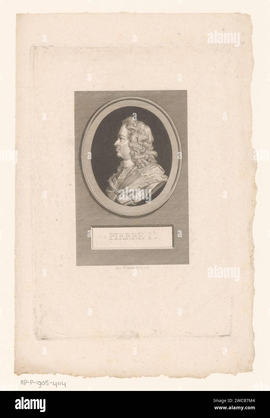 Portrait of Tsar Peter I the Great, Augustin de Saint -Aubin, 1746 ...
