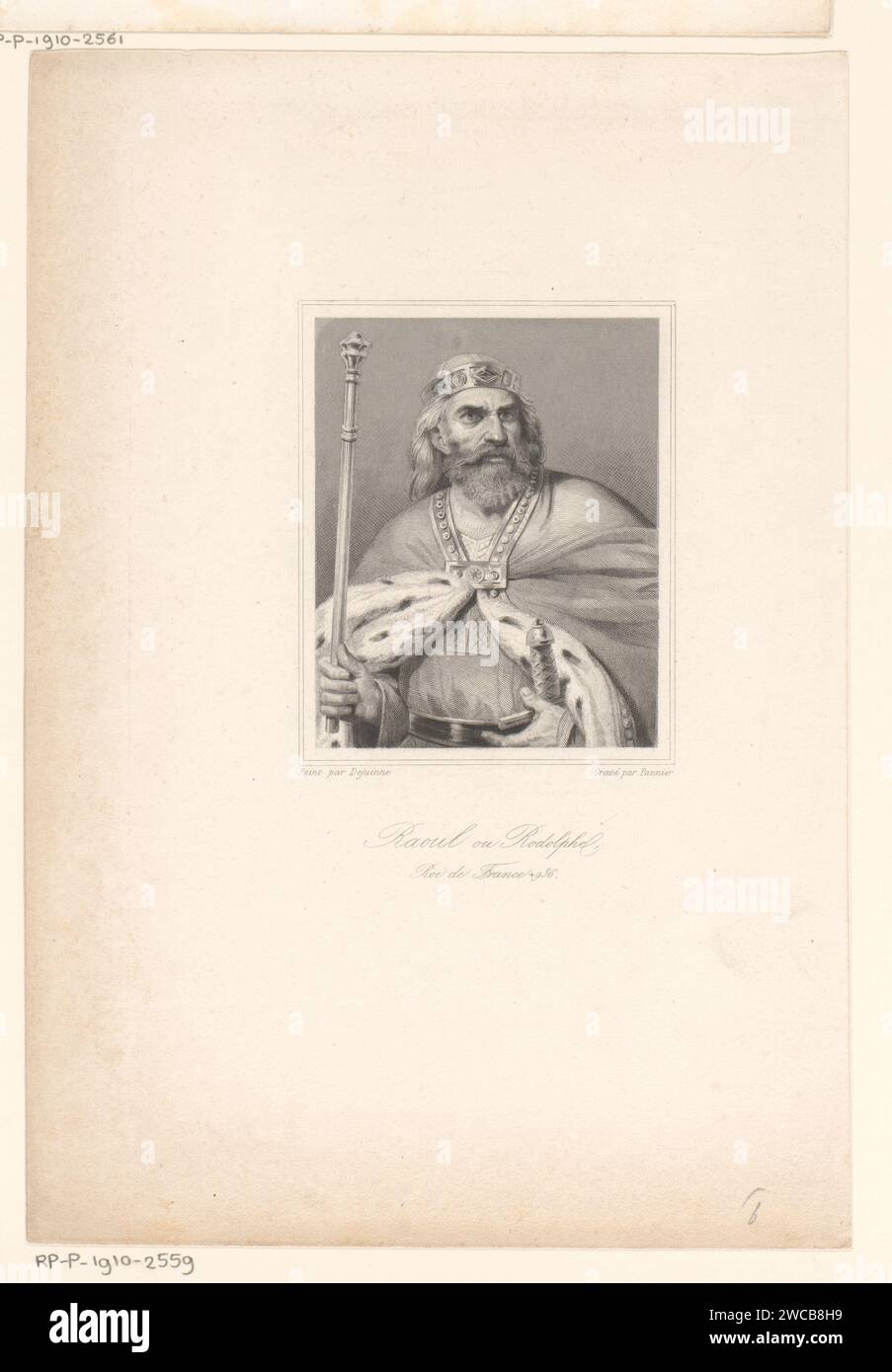 Portret van Rudolf I, Jacques Etienne Pannier, after François Louis ...